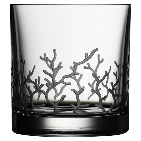 Varga Art Crystal Coral Double Old Fashioned Glass - The Pink Daisy