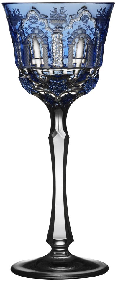 Varga Art Crystal Athens Sky Blue Water Glass - The Pink Daisy