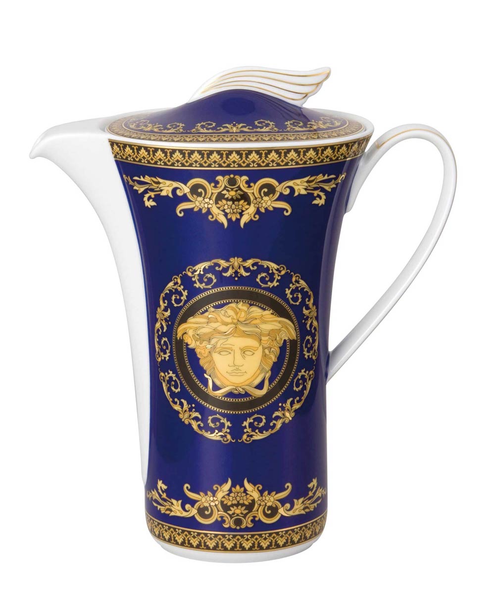 Versace by Rosenthal Medusa Blue Coffee Pot 40 oz. - The Pink Daisy