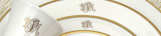 Pickard Monogram China | Unique Pickard Monogram Dinnerware