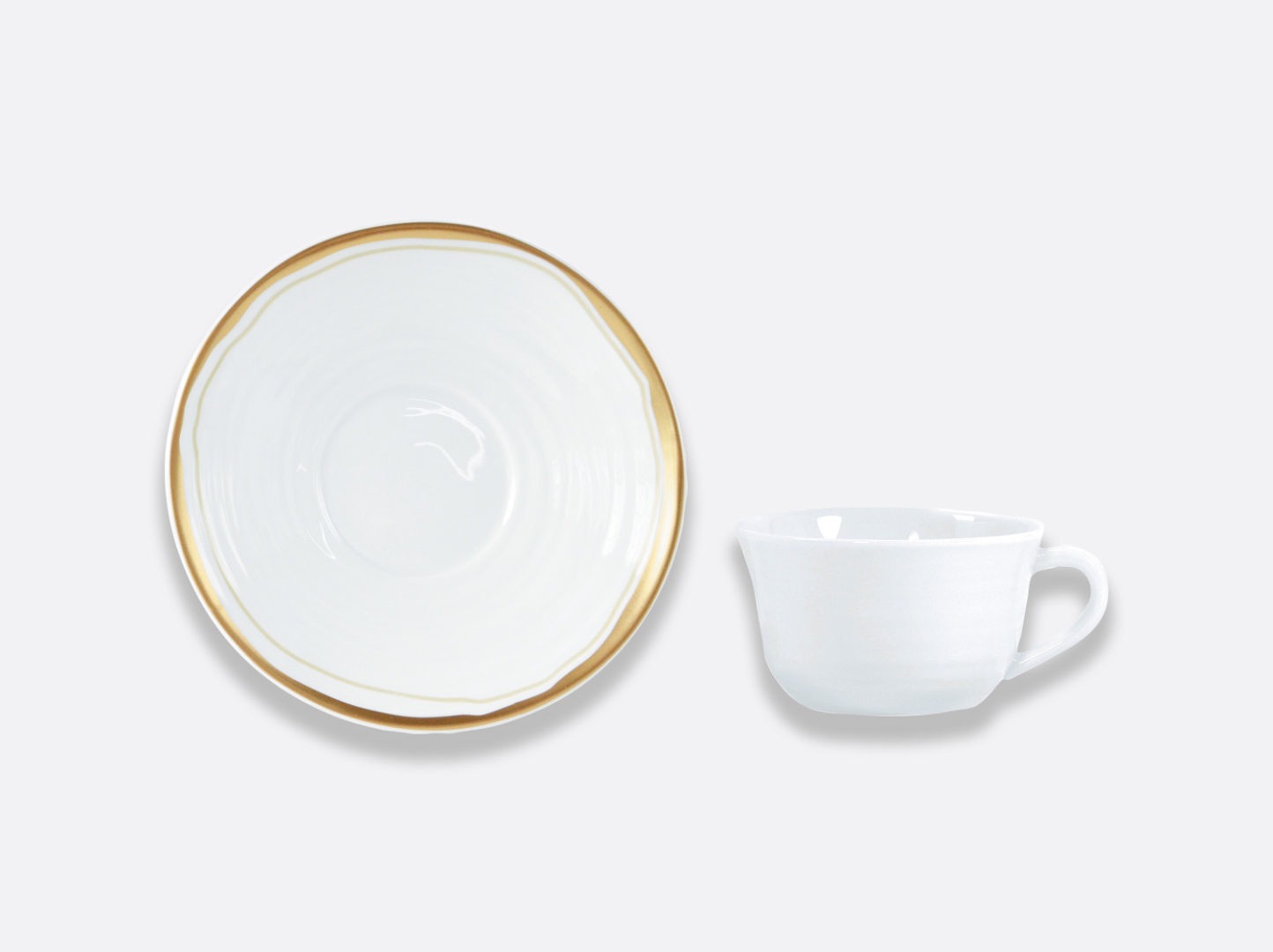 Bernardaud Alabaster Tea Cup and Saucer 7 oz. - The Pink Daisy