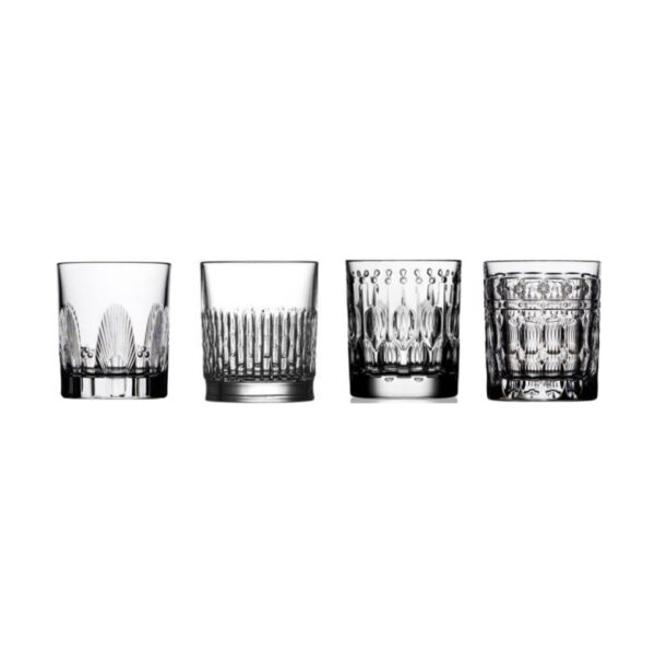 Varga Art Crystal SHOT BOX SET 4 VODKA Glasses - The Pink Daisy